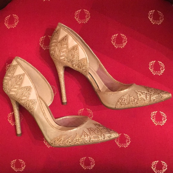 Jessica Simpson | Shoes | Jessica Simpson Glittermesh High Heel Shoe ...